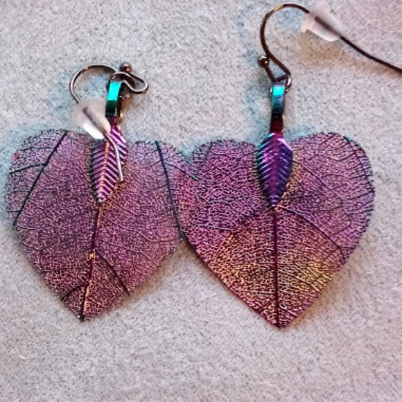 Jewelry | Thin Translucent Heart Earrings | Poshmark